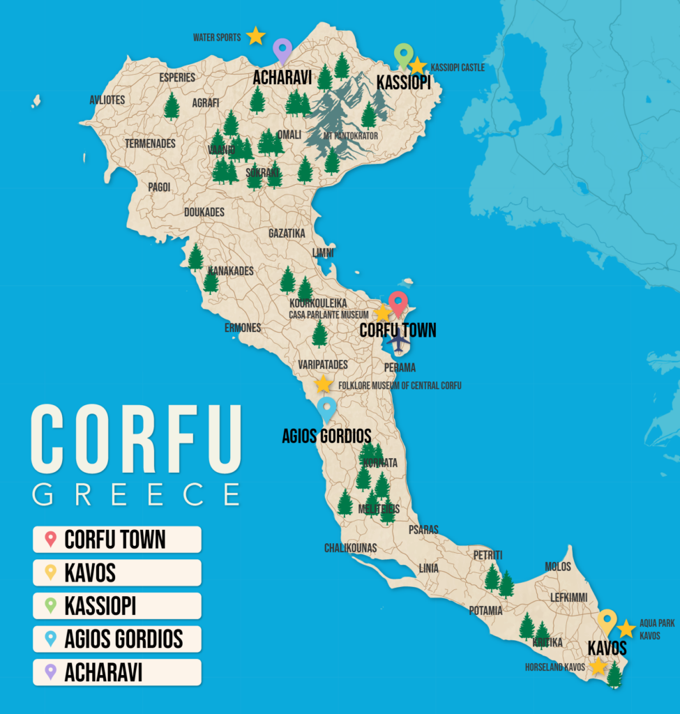 📍 Where to Stay in Corfu in 2025 | 5 Best Areas
